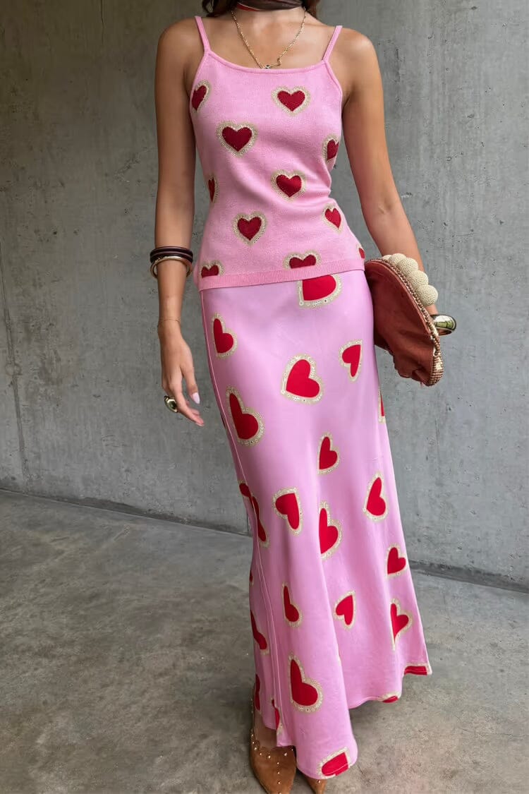 LEILA PINK HEART SKIRT – Coco Boutique