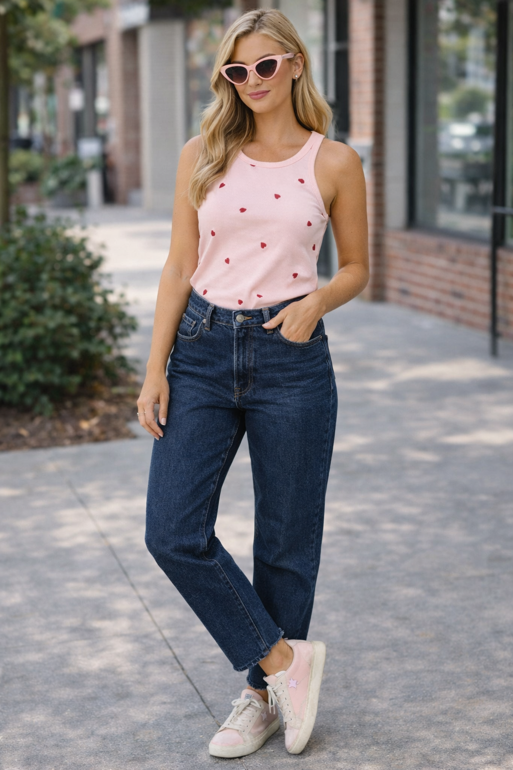 THE SWEETHEART RACER TANK - PINK – Coco Boutique